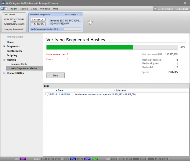Verifying Damaged Target Images with Segmented Hashing