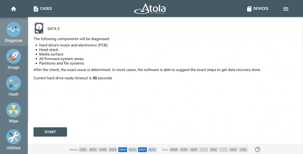 Atola TaskForce: Hard drive diagnostics