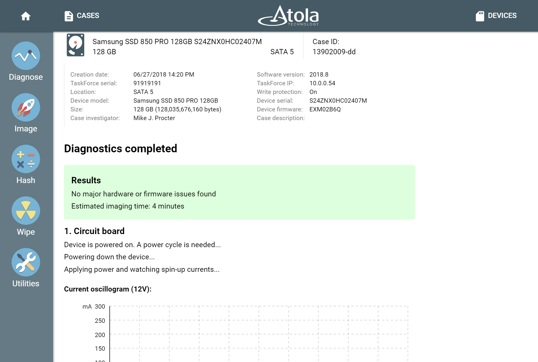 Atola TaskForce: Hard drive diagnostics