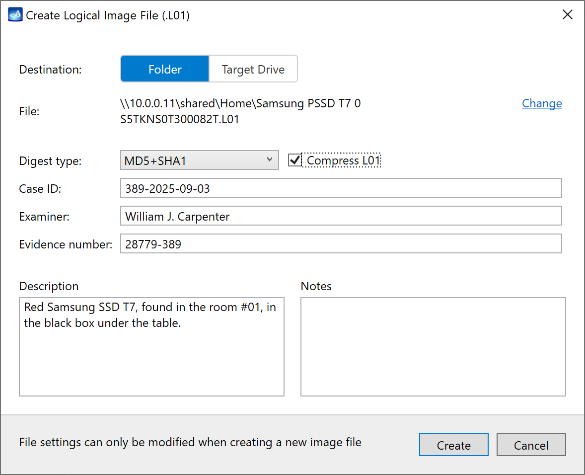 Logical imaging in Insight Forensic 5.7
