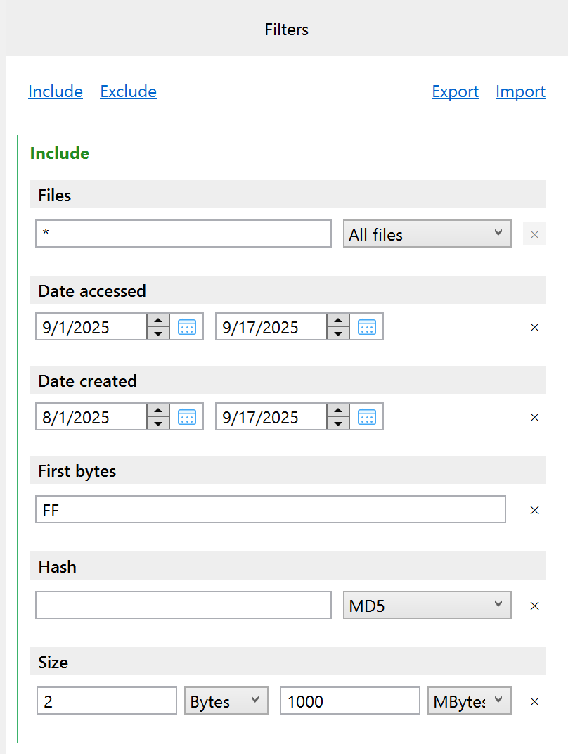 Logical imaging in Insight Forensic 5.7